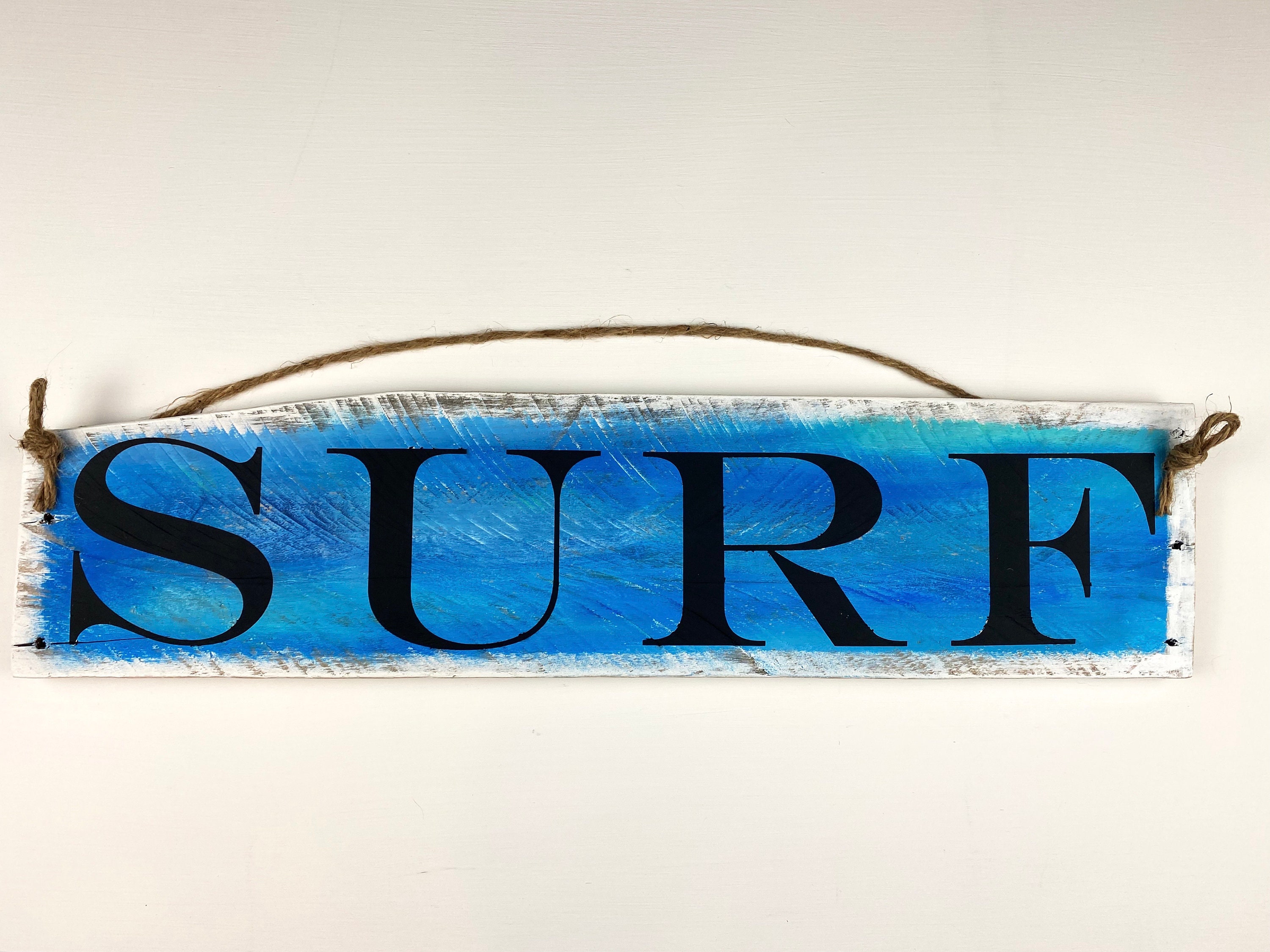 Surf Sign Coastal Wood Sign Surf Painting Beach House - Etsy.de