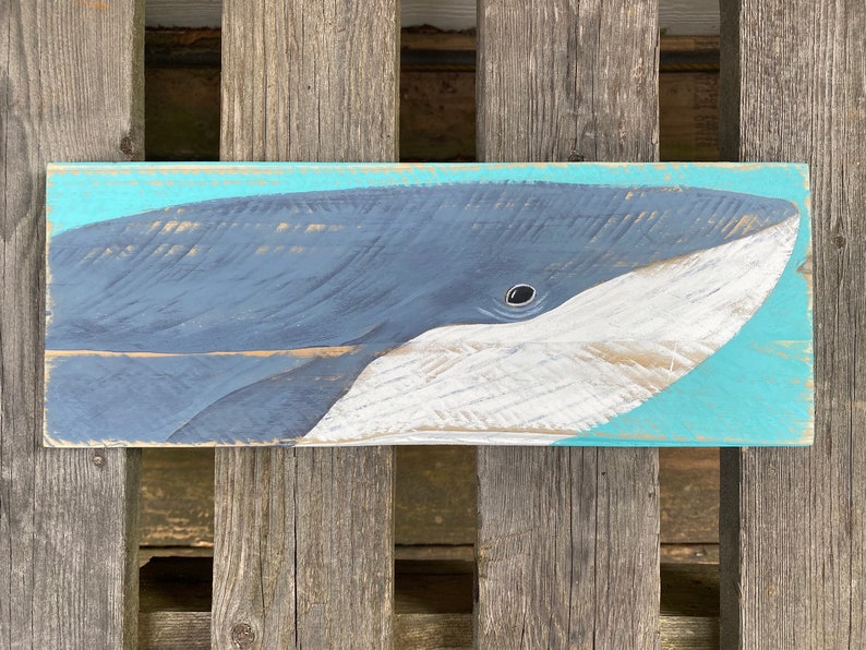 Whale Sign, Humpback Whale Painting, Whale Painting, Whale Art on Wood ...
