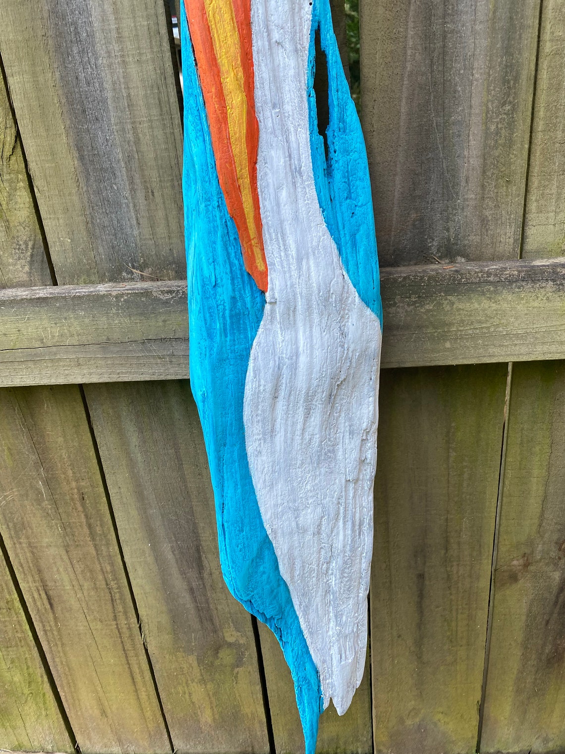 Driftwood, Pelican Painting, Bird Art, Painting on Driftwood, Coastal ...