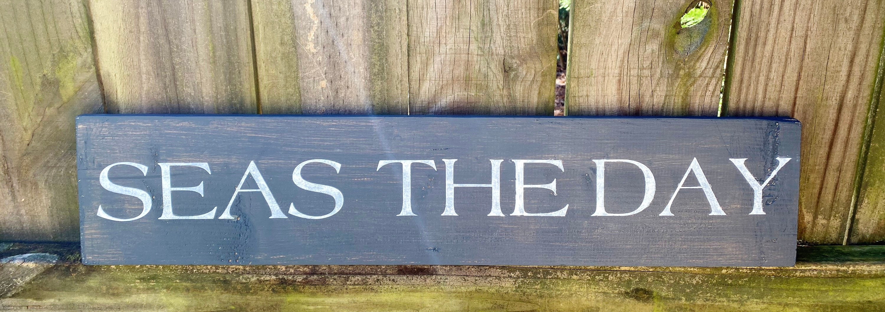 Beach Sign, Seas the Day Sign, Wood Beach Sign, Coastal Theme, Beach ...