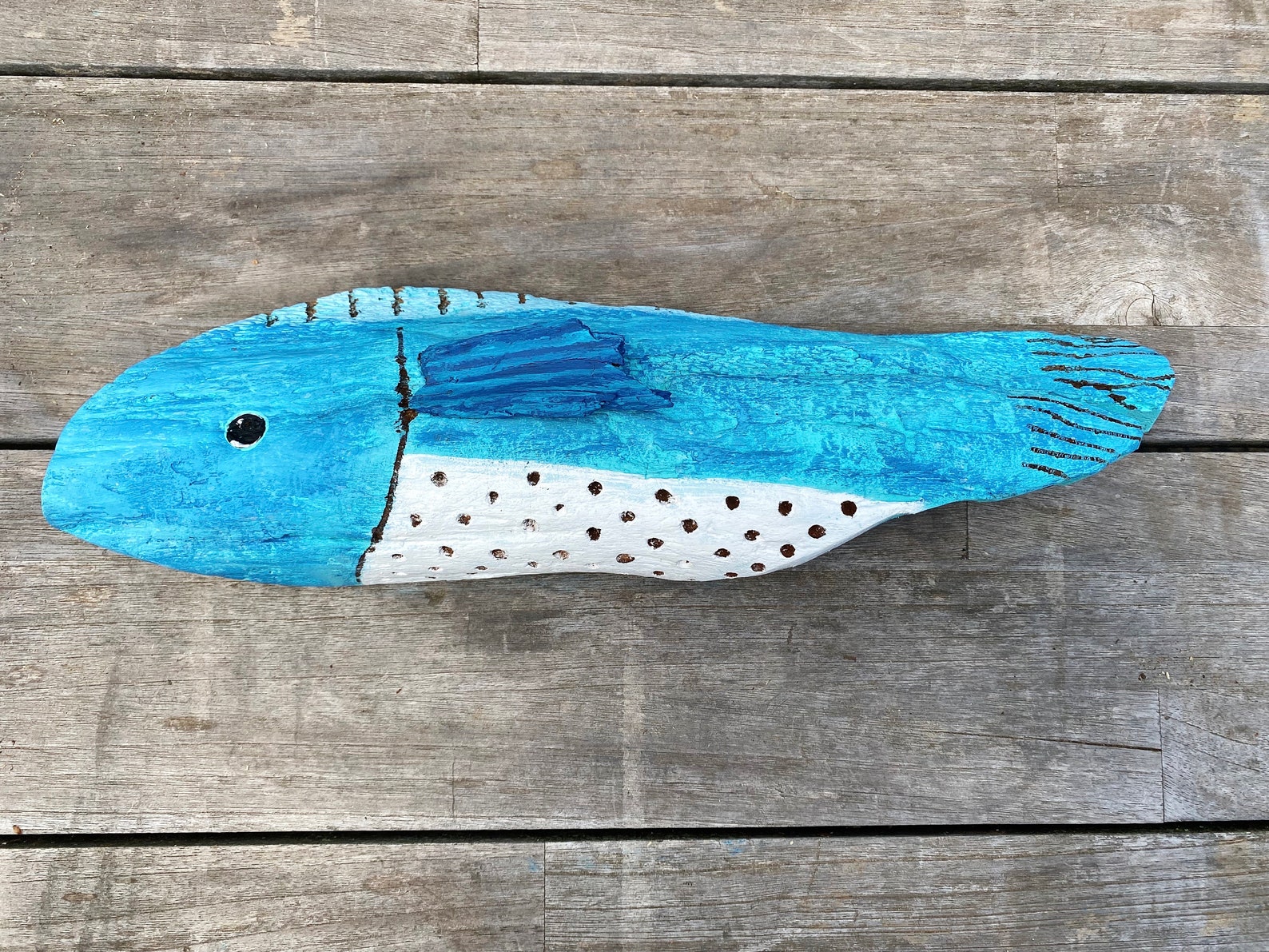 Fish Painting, Fish Art, Beach House Decor, Tropical Whimsical Fish ...