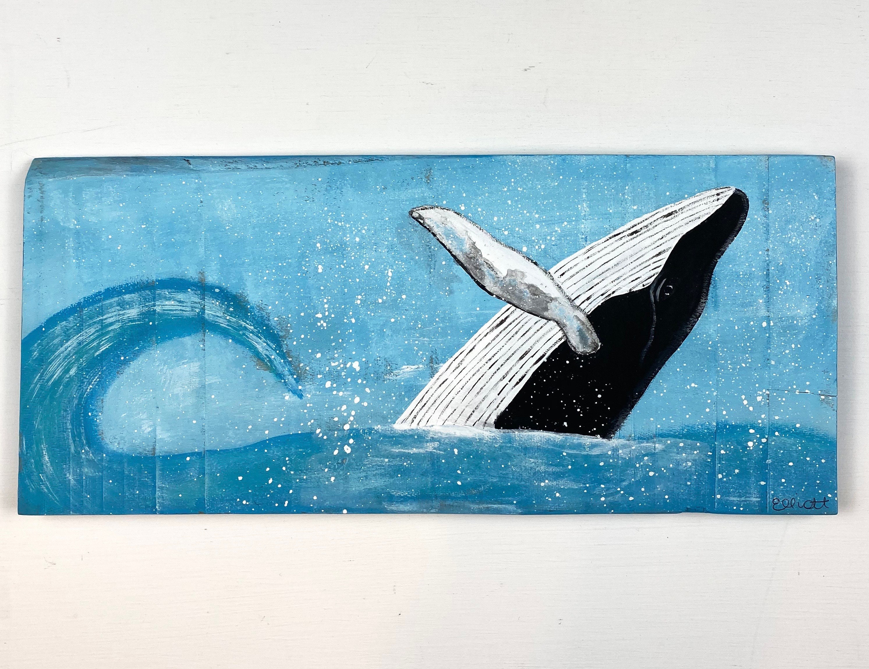 Whale Sign Killer Whale Painting Sign Rustic Wood Sign - Etsy