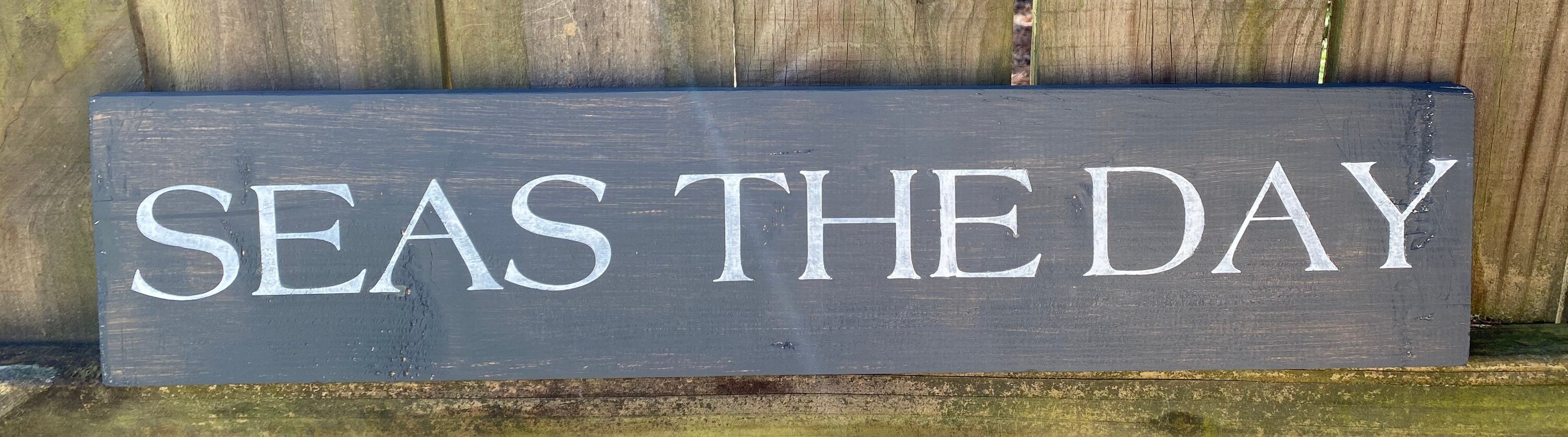 Beach Sign, Seas the Day Sign, Wood Beach Sign, Coastal Theme, Beach ...