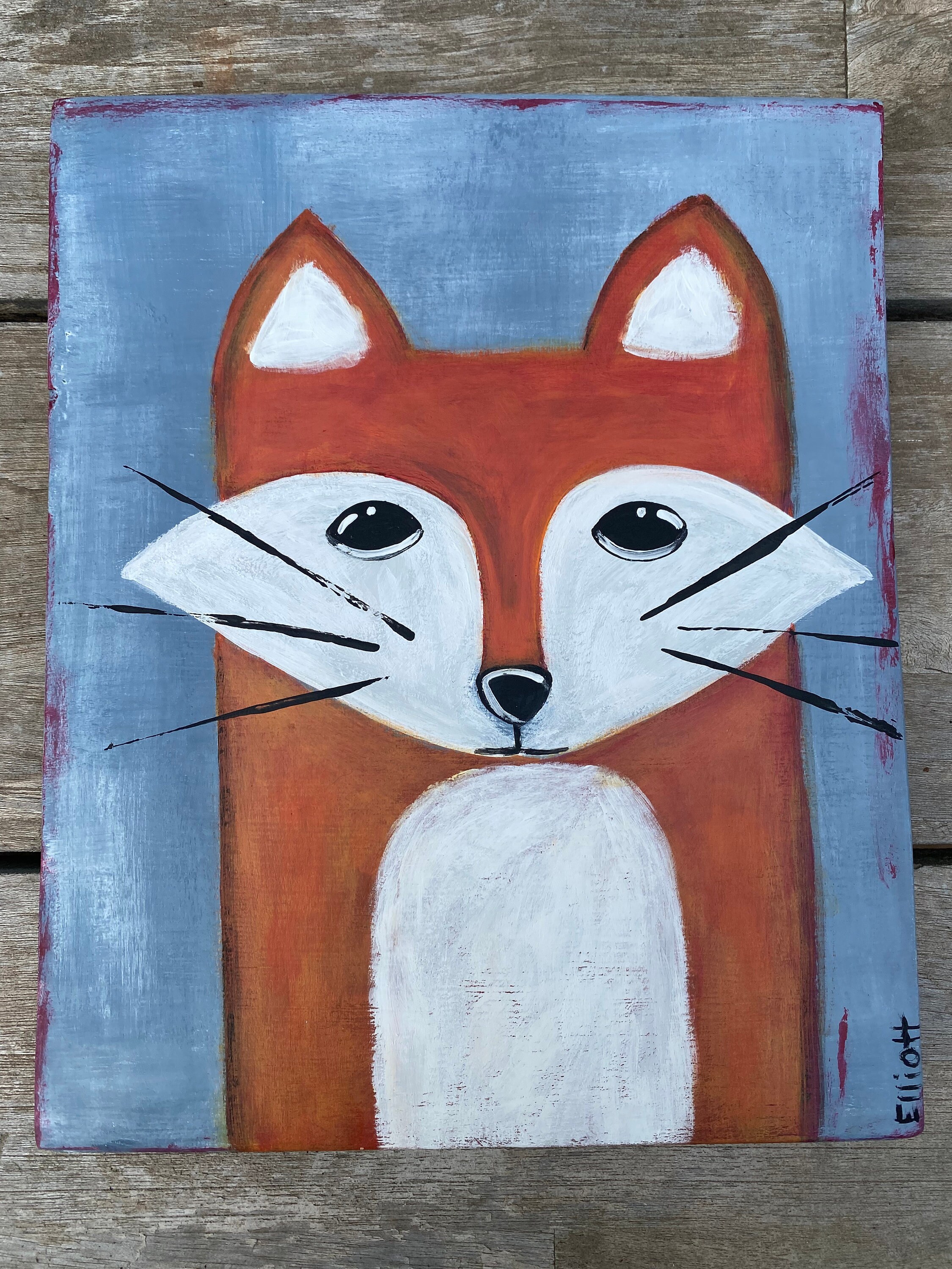 Fox Art, Fox Painting, Baby Nursery Decor, Animal Art, Cute Fox Art ...