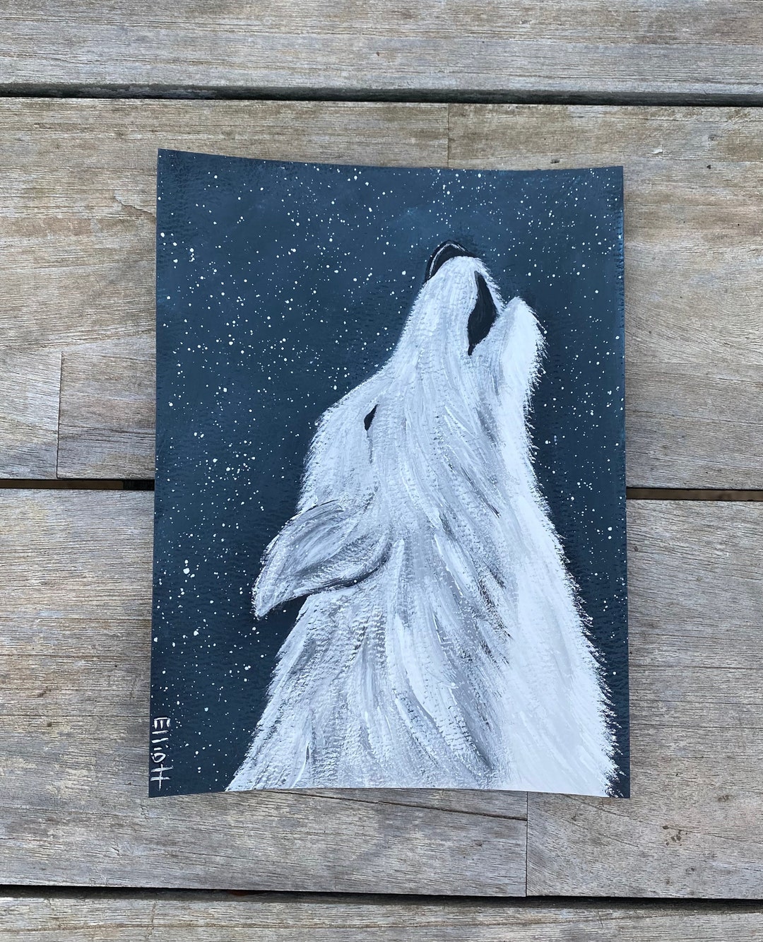 Wolf Painting, Wolf Art, Howling Wolf Art, Forest Art, Wildlife ...