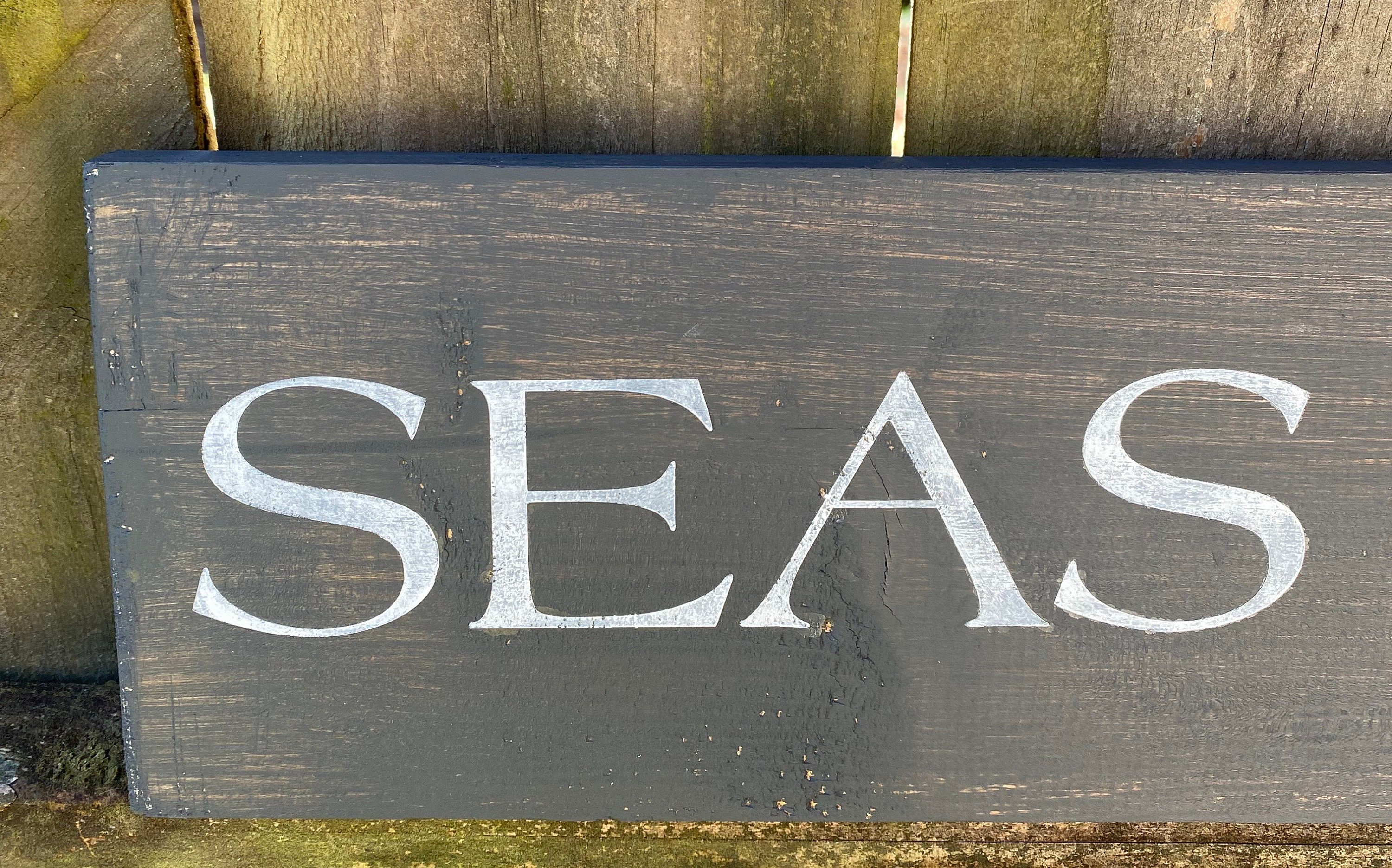 Beach Sign, Seas the Day Sign, Wood Beach Sign, Coastal Theme, Beach ...