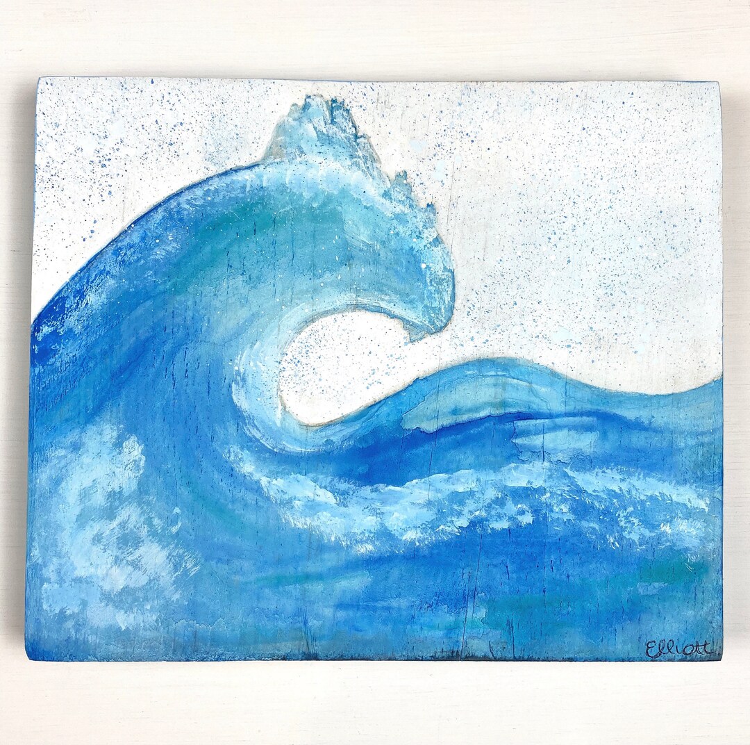 Wave Painting, Ocean Wave Art, Beach Painting, Beach Art, Beach House ...