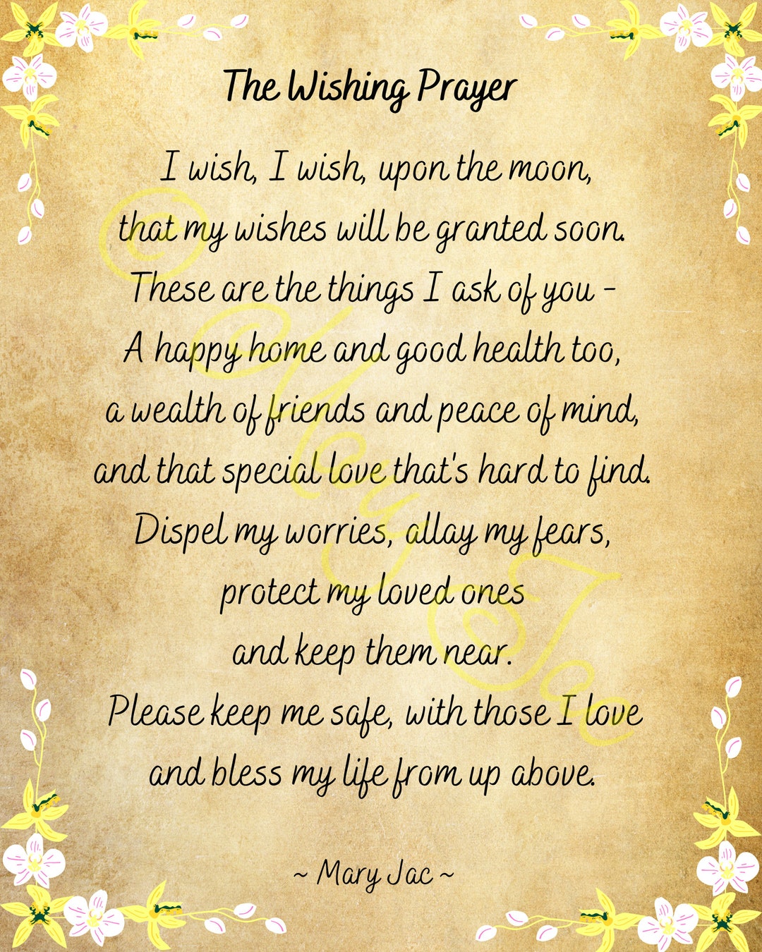 Wishing Prayer - Good Health - Protection - Happy Home - Love - Full ...