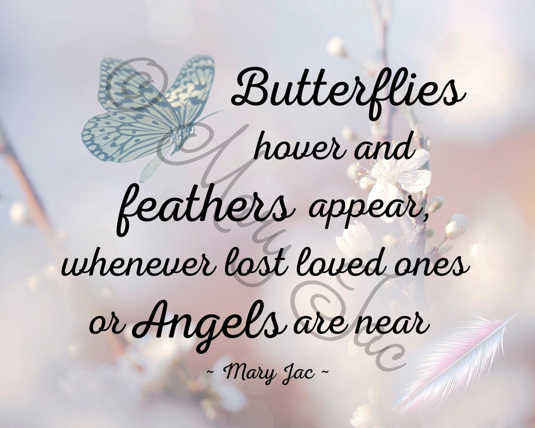 Angel Signs Image - Butterflies Hover and Feathers Appear. Angel ...