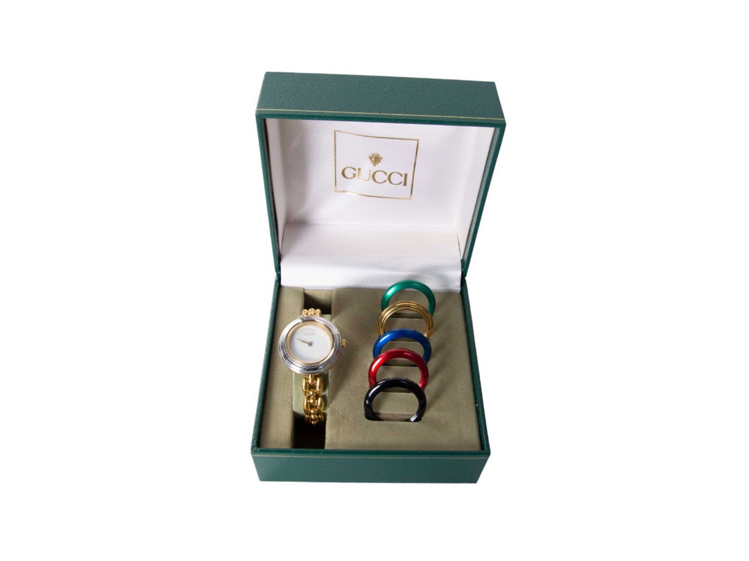 Gucci Chain Link Interchangeable Bezel Watch - Etsy