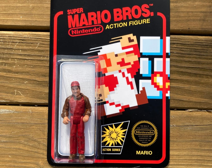 MARIO Original Super Mario Bros Custom Action Figure on Blister Card - Etsy