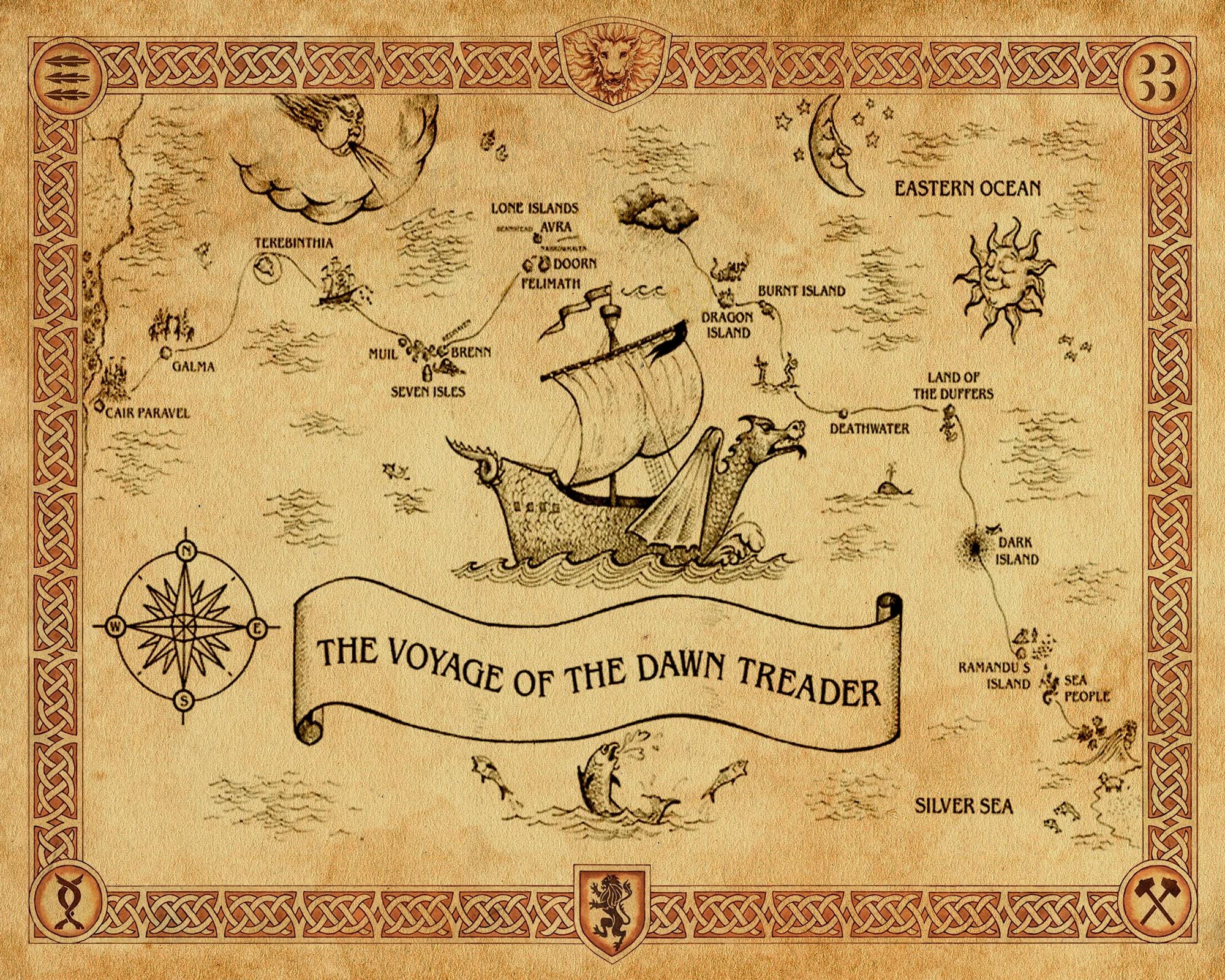 Narnia Voyage of the Dawn Treader Map Poster Art Print - Etsy