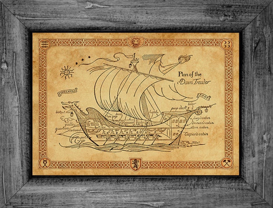 Narnia Voyage of the Dawn Treader Ship Art Print - Etsy