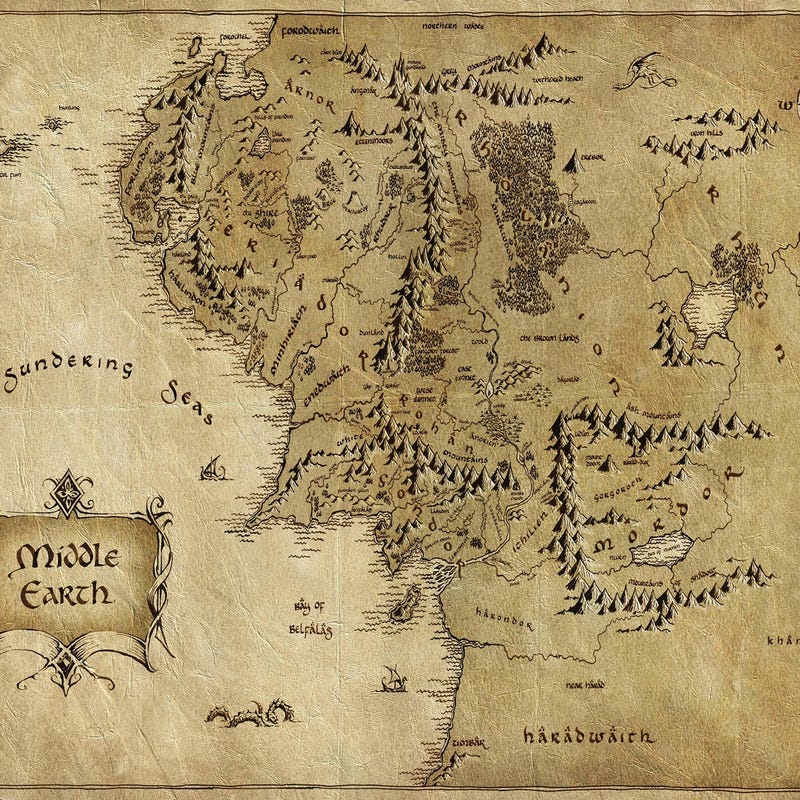 Middle Earth Map - Etsy