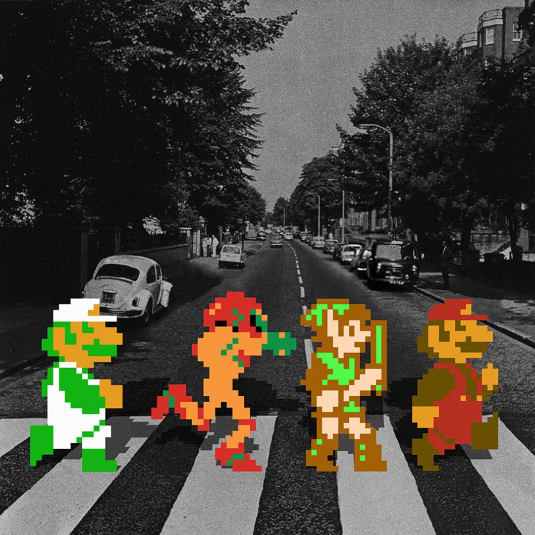 Smash Bros Pixel Art Legend of Zelda Mario Metroid Classic Rock 8bit ...
