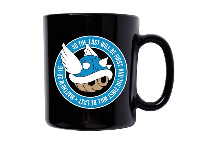 Blue Turtle Shell Mario Kart Mug - Etsy UK