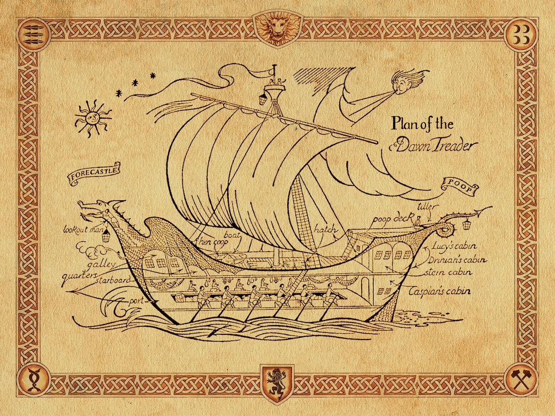 Narnia Voyage of the Dawn Treader Ship Art Print - Etsy