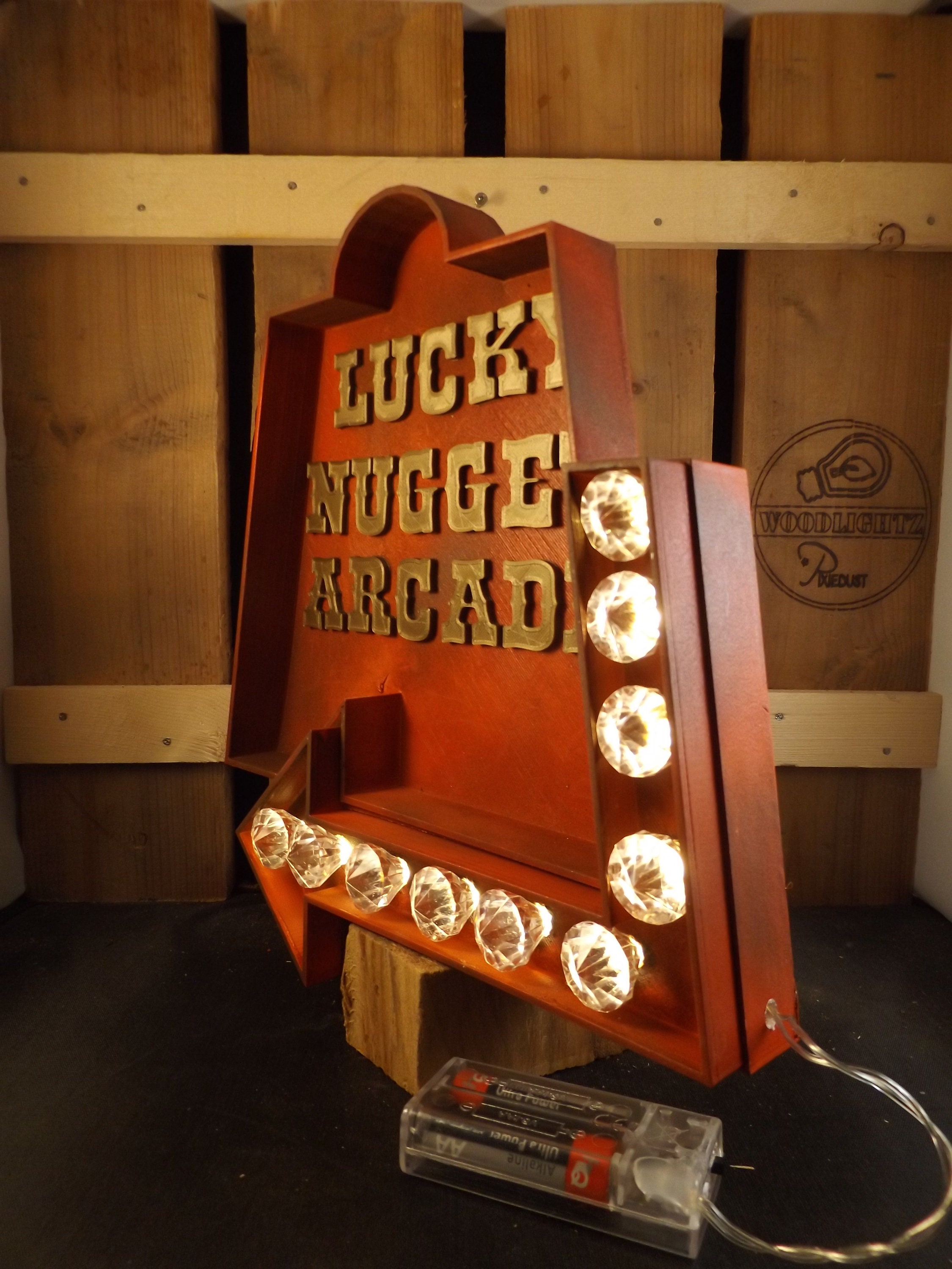 Illuminated Billboard, Arcade Marquee Vintage Advertising Board With ...