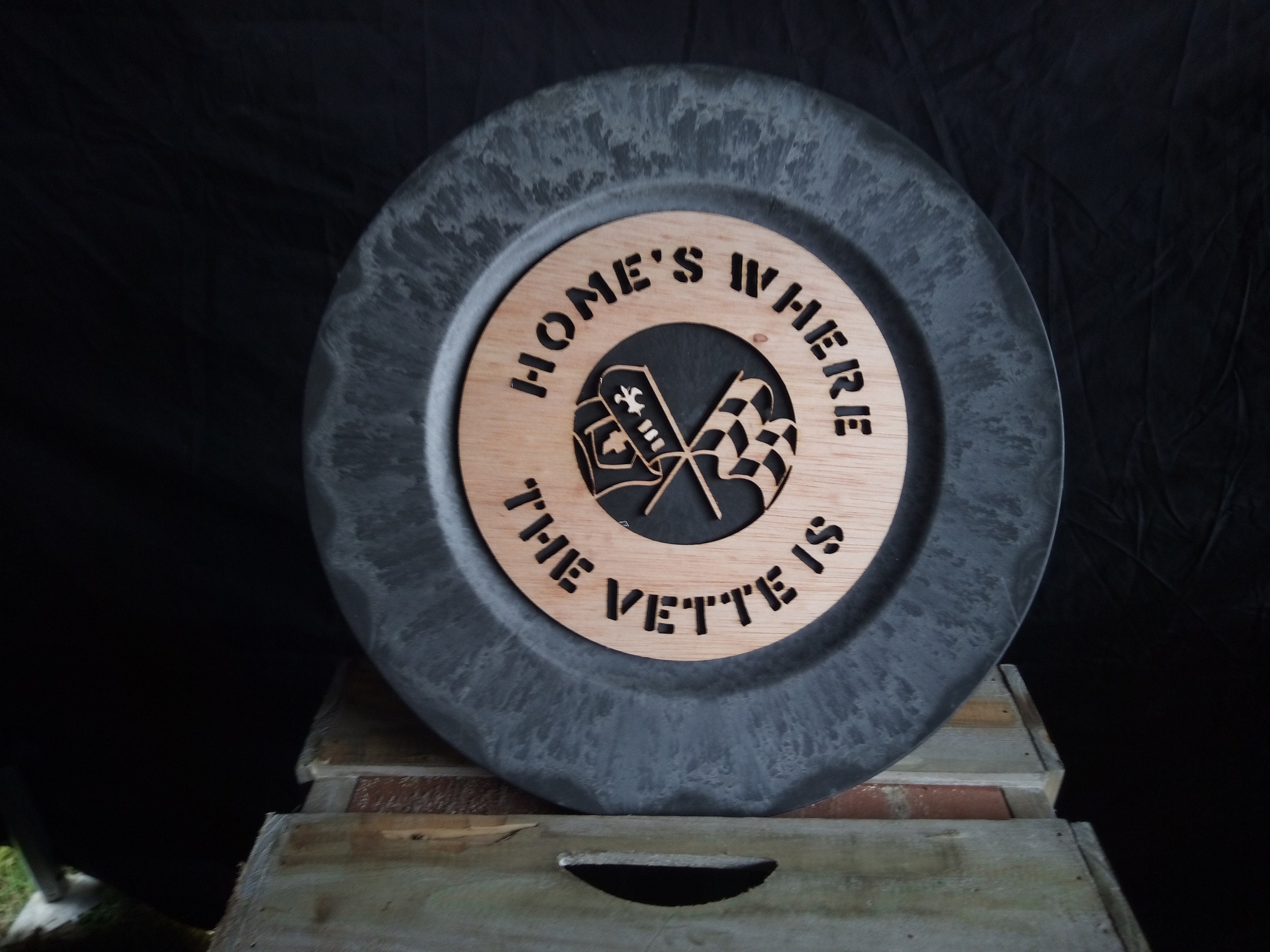 Corvette Welcome Sign, Home's Where the Vette Is - Etsy