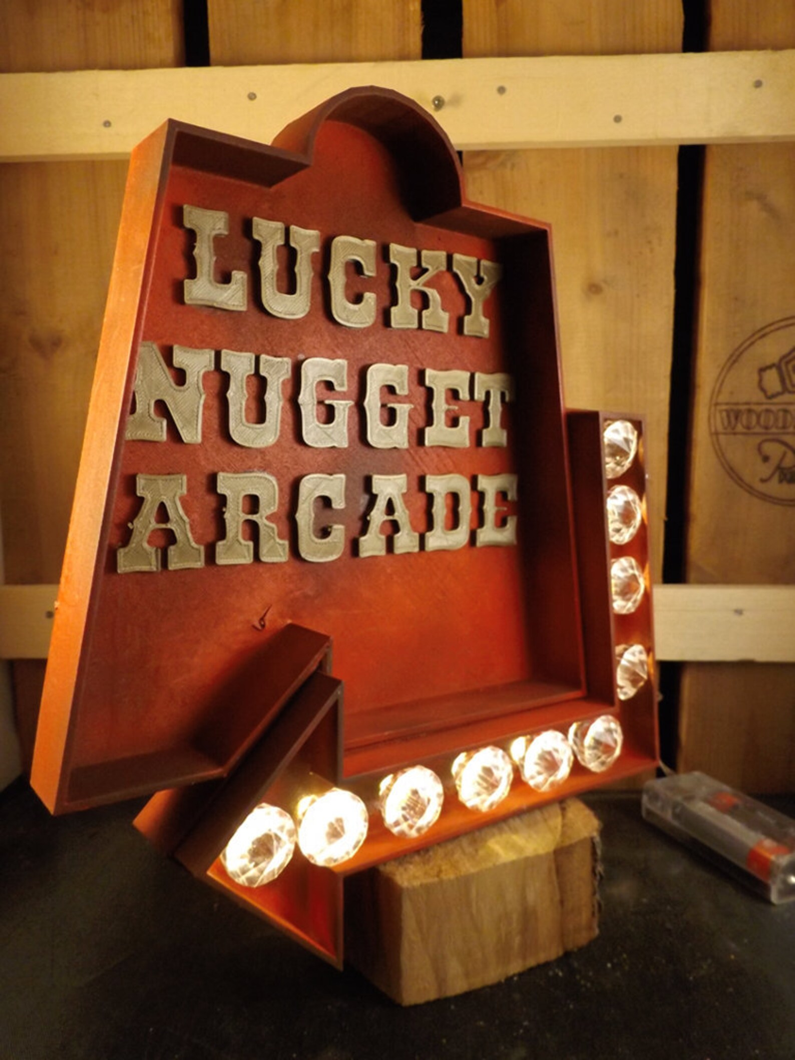 Illuminated Billboard, Arcade Marquee Vintage Advertising Board With ...