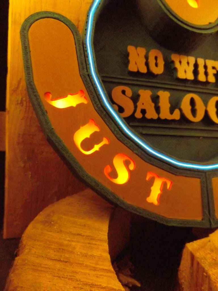 Wall Deor No WIFI Nostalgic Neon Sign Billboard. No Wifi, Talk to Each ...