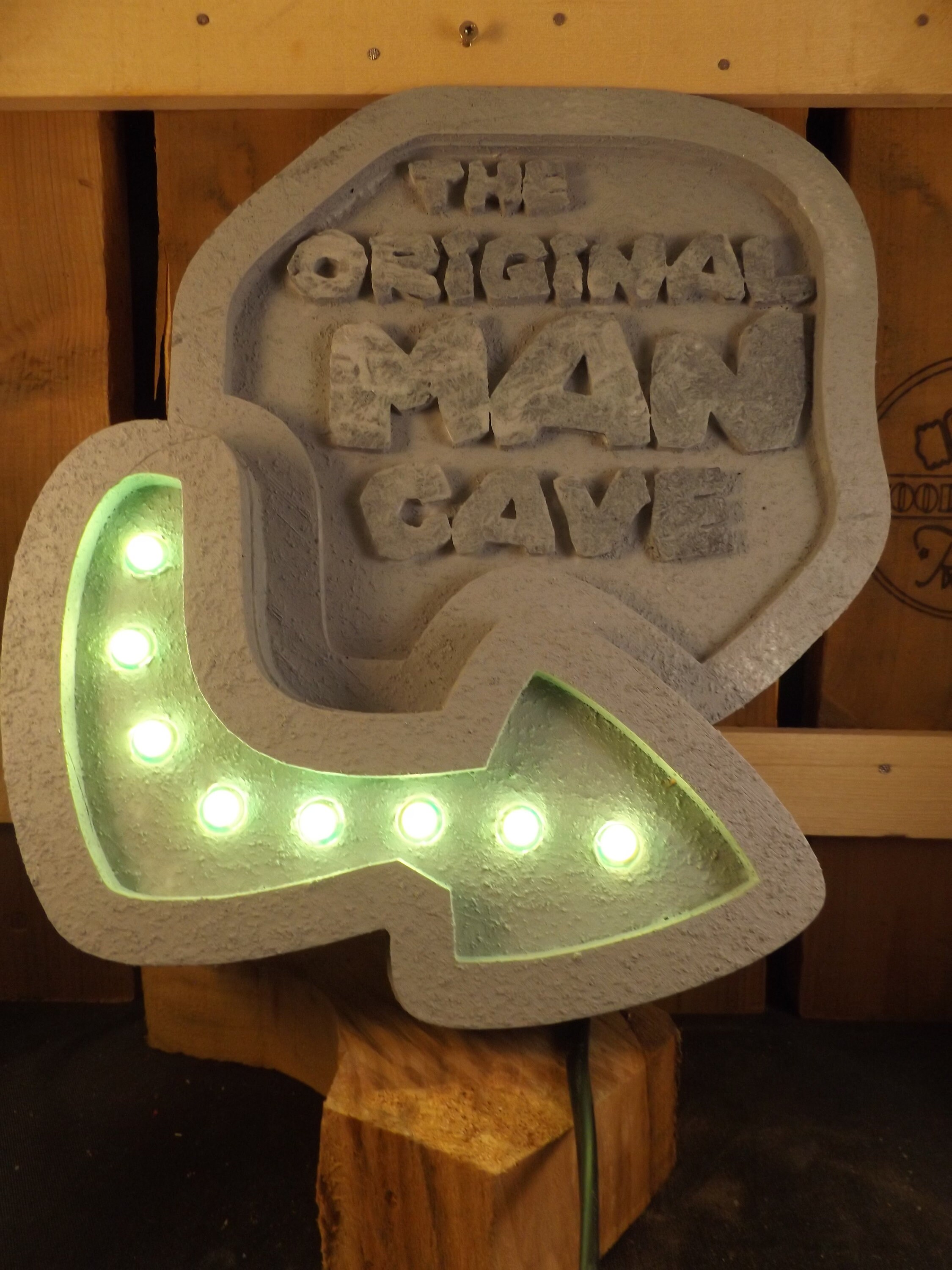 Flintstone Customizable Cave Man Sign. With Running Lights. - Etsy
