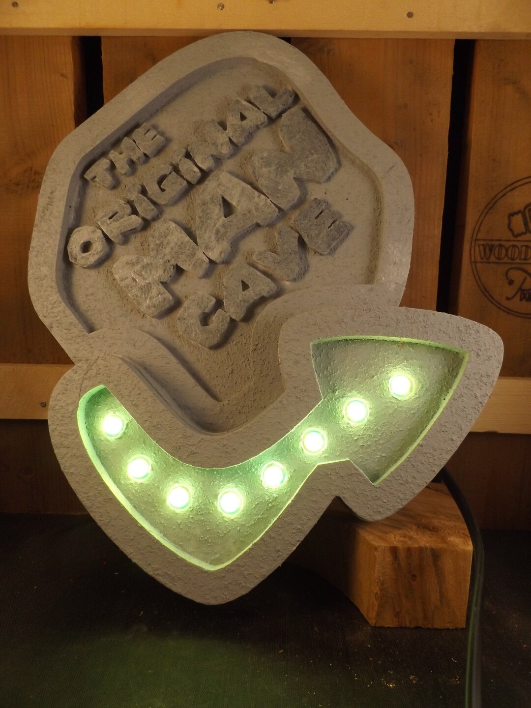 Flintstone Customizable Cave Man Sign. With Running Lights. - Etsy