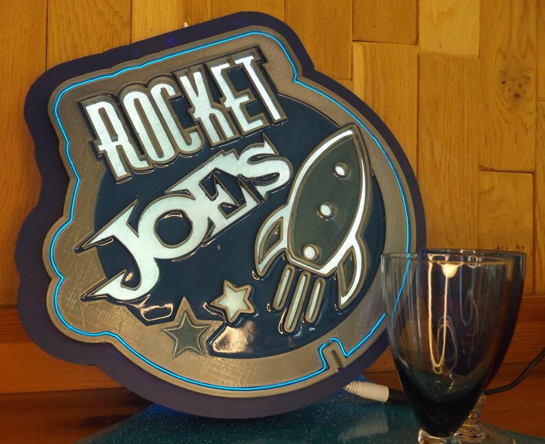 Bar and Diner Sign. Mid-century Design. Rocket Joe's Diner or Rocket ...