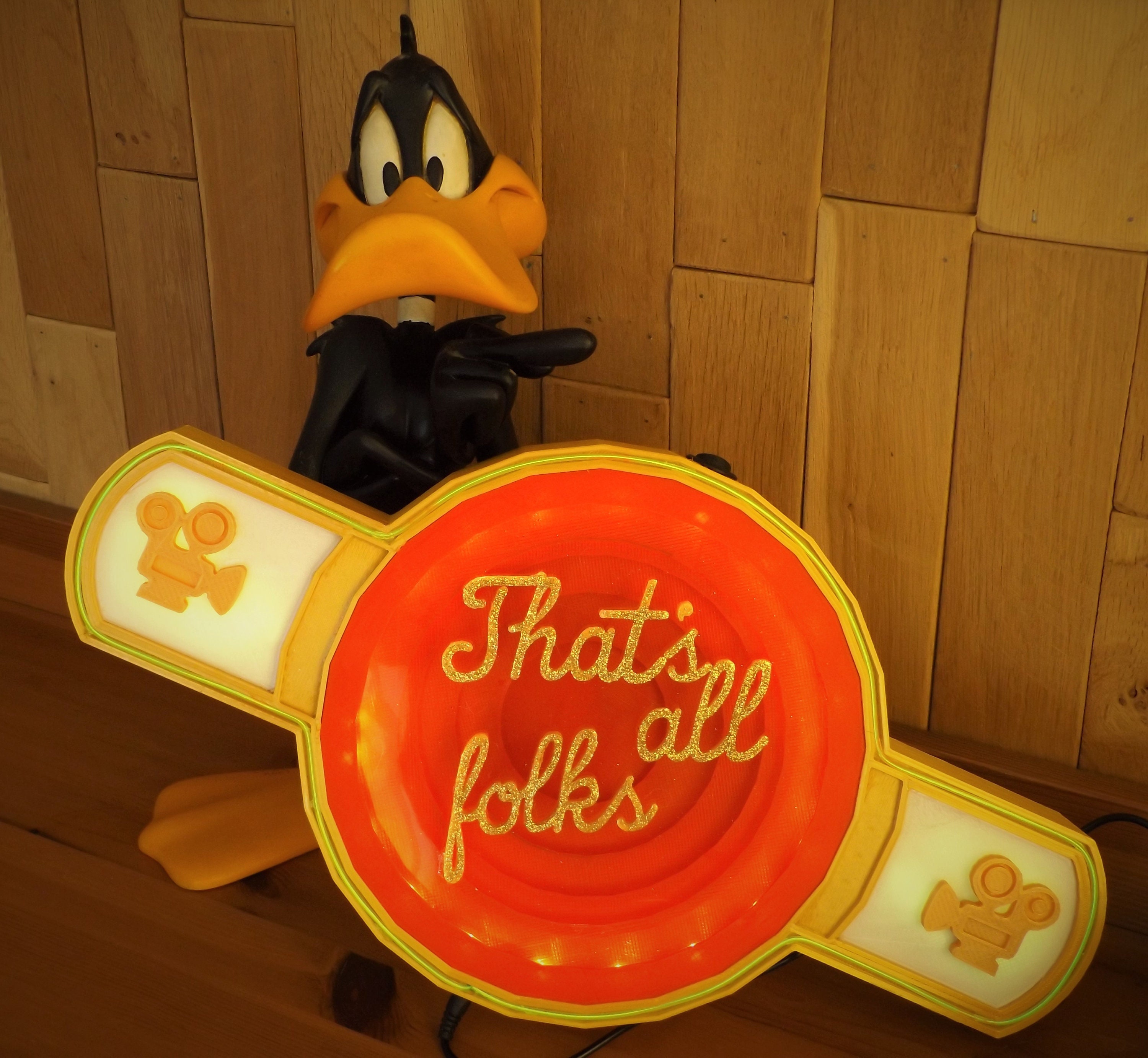 That's All Folks, Vintage Design for Home Theater, Nursery or Man Cave ...