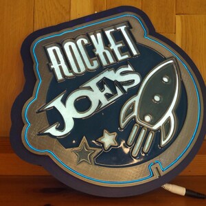 Bar and Diner Sign. Mid-century Design. Rocket Joe's Diner or Rocket ...