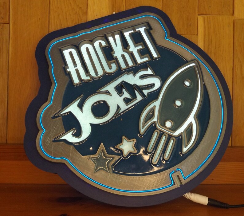 Bar and Diner Sign. Mid-century Design. Rocket Joe's Diner or Rocket ...