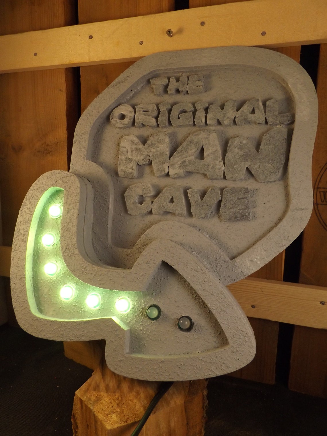 Flintstone, Customizable Cave Man Sign. With Running Lights. - Etsy