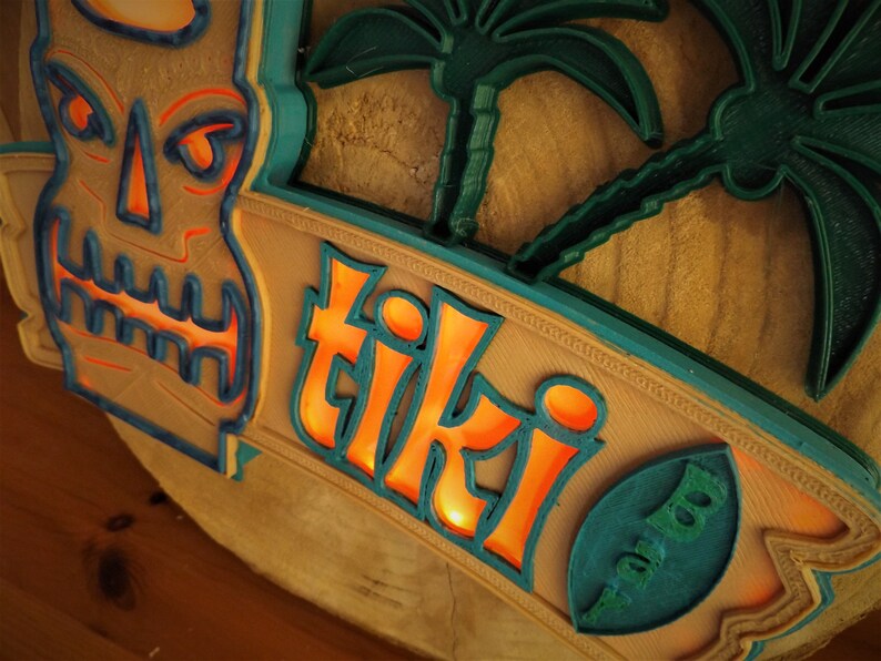 Tiki Bar Illuminated Advertising Sign, Wall Decoration From Plastic and ...
