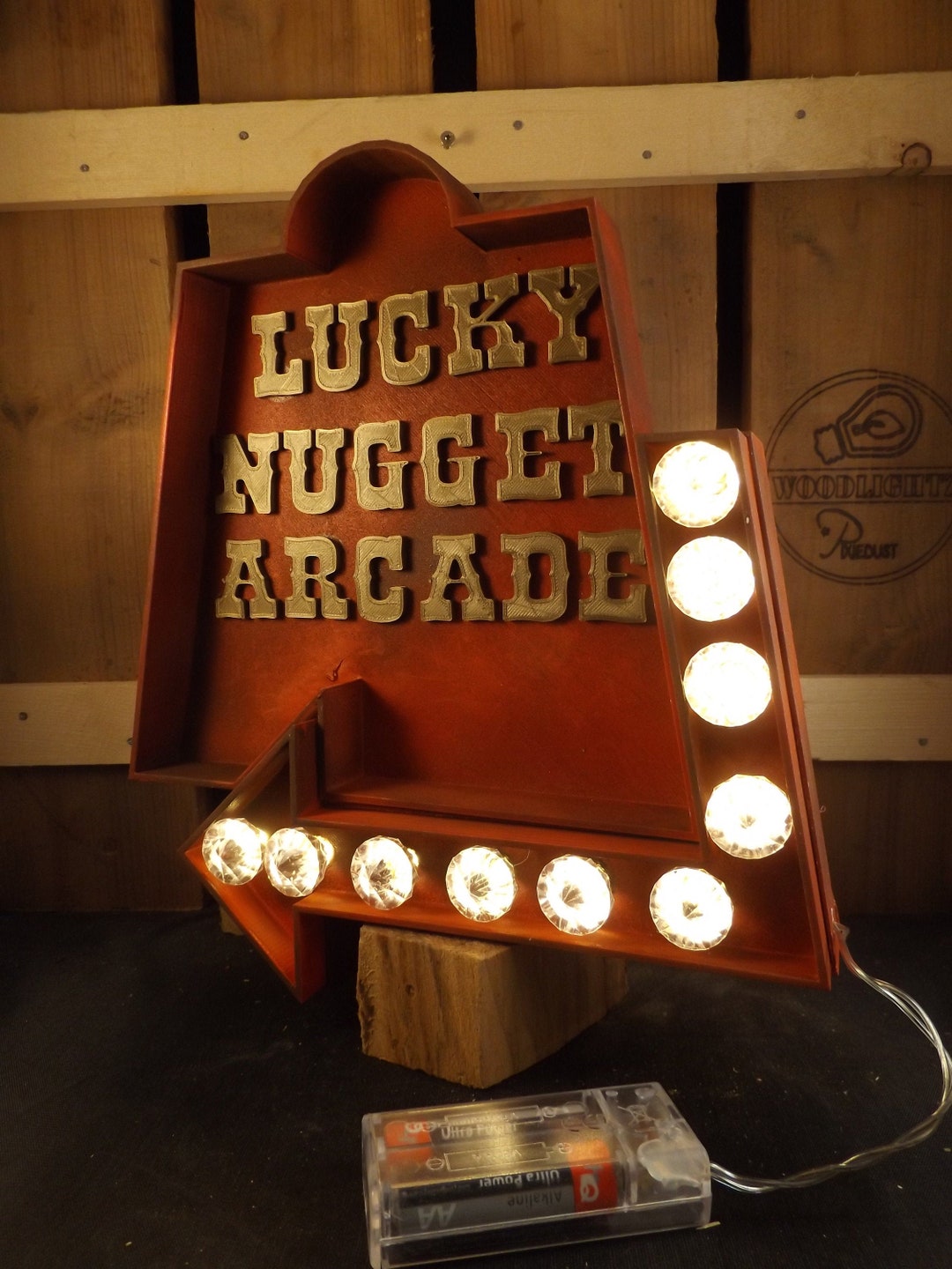 Illuminated Billboard, Arcade Marquee Vintage Advertising Board With ...