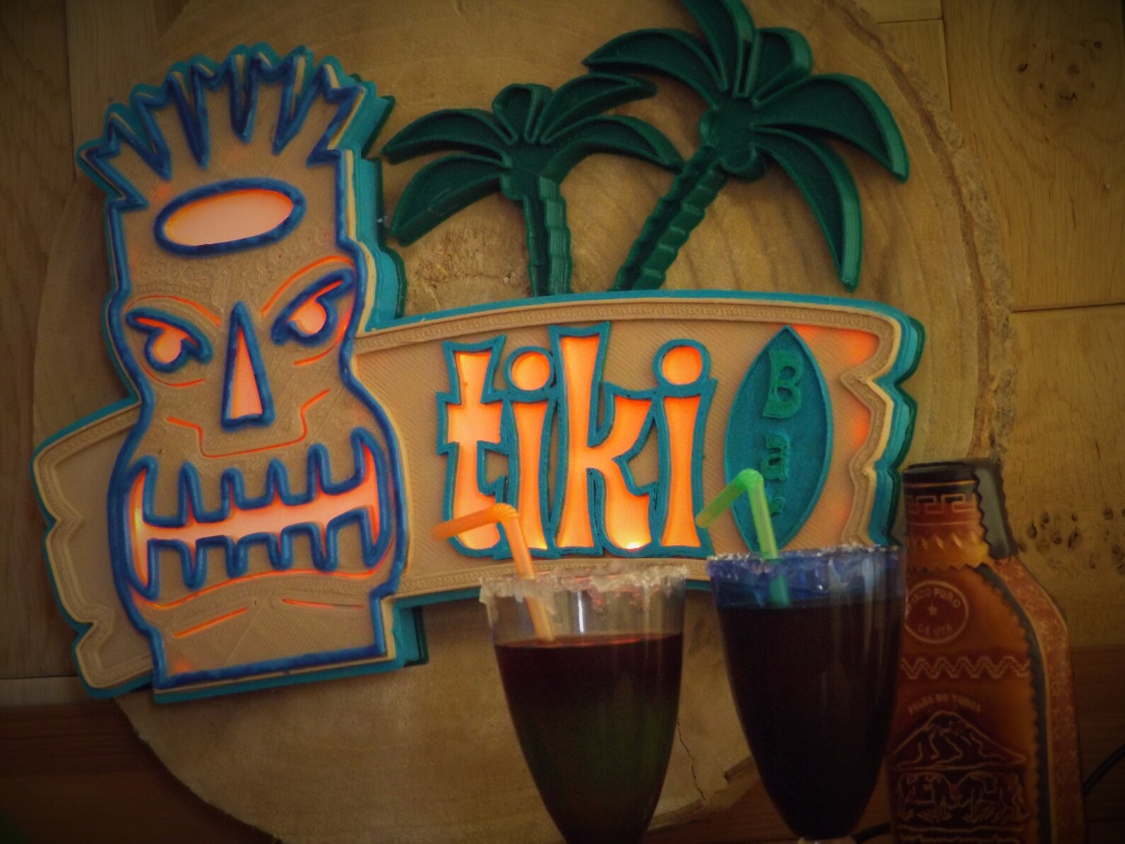 Tiki Bar Illuminated Advertising Sign, Wall Decoration From Plastic and ...