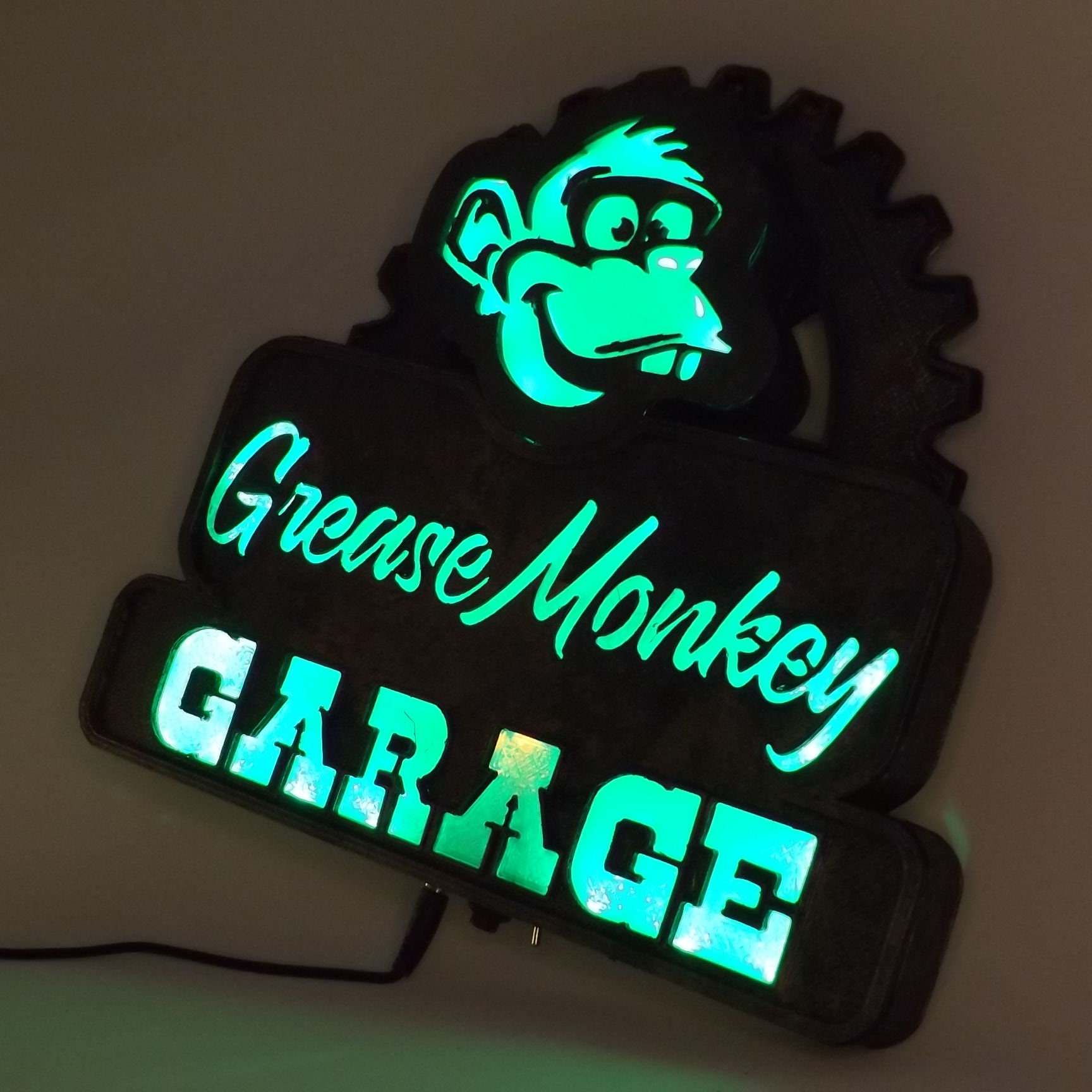 Vintage garage sign Grease Monkey. Weathered and rusted look and feel ...
