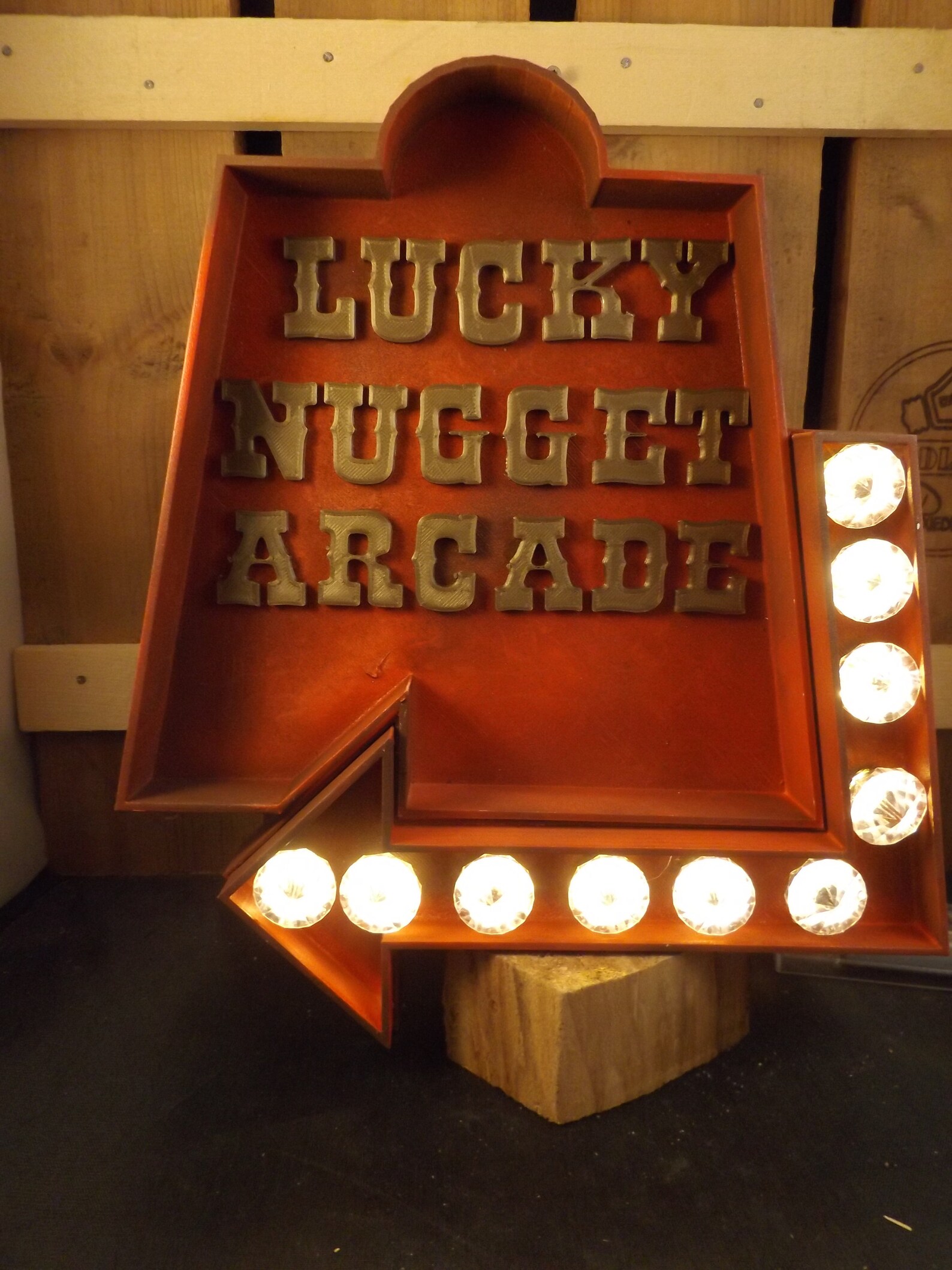 Illuminated Billboard, Arcade Marquee Vintage Advertising Board With ...