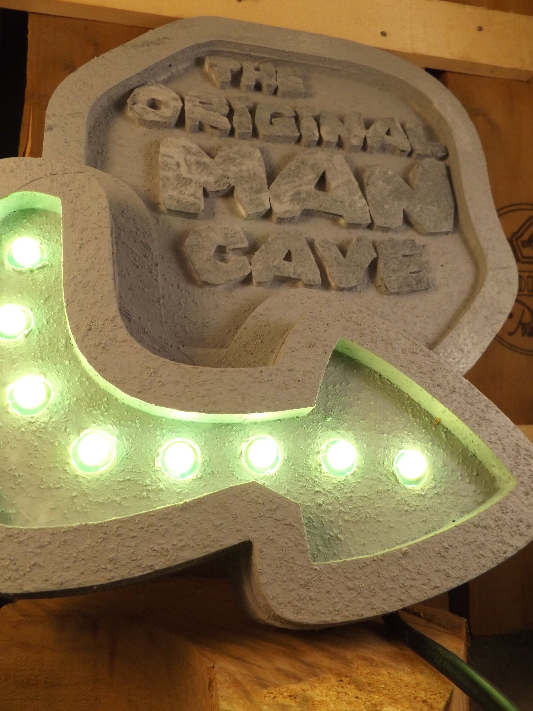 Flintstone Customizable Cave Man Sign. With Running Lights. - Etsy