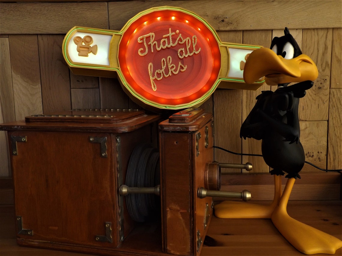 That's All Folks, Vintage Design for Home Theater, Nursery or Man Cave ...