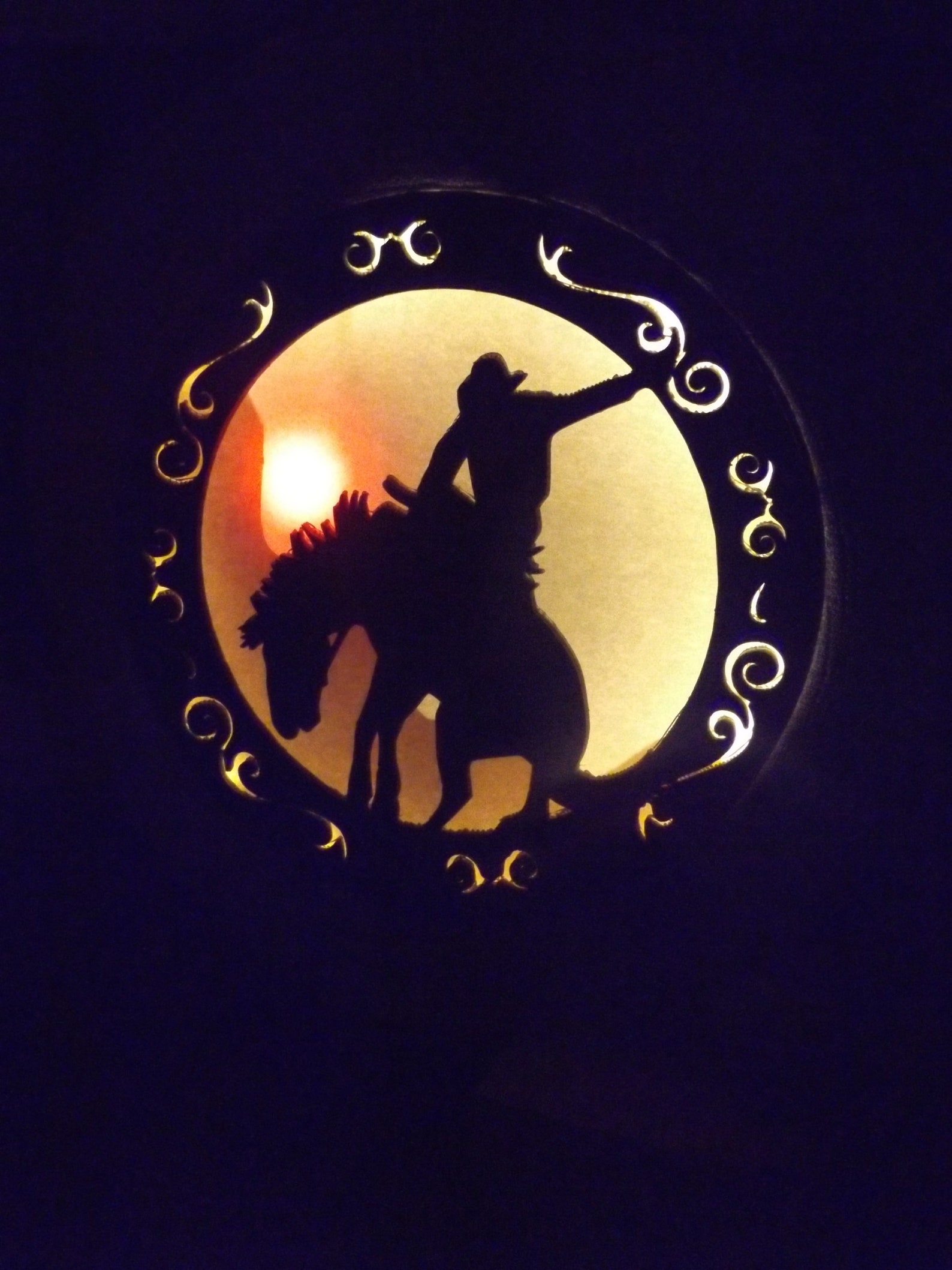 Rodeo Bronco Lamp Made of Natural Wood and Faux Steel - Etsy