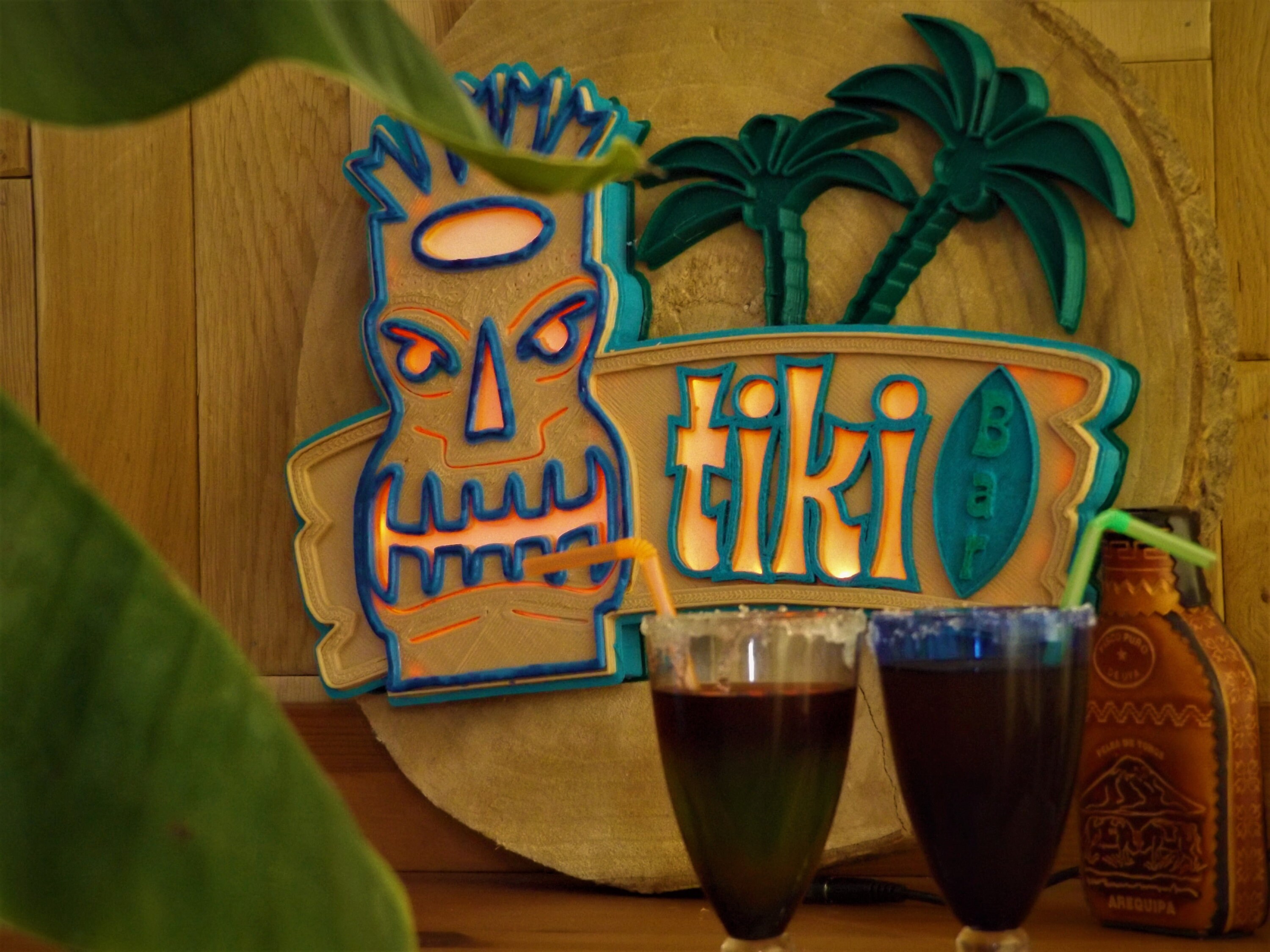 Tiki Bar Illuminated Advertising Sign, Wall Decoration From Plastic and ...