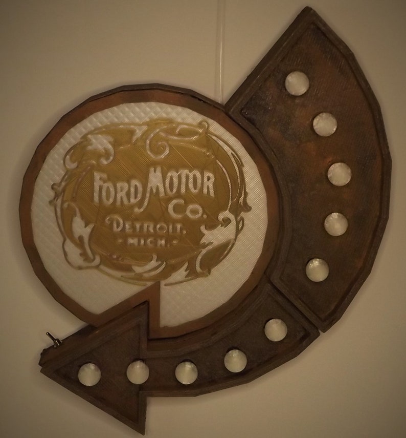 Wall Decor Illuminated Sign Ford. Vintage Advertising Board | Etsy