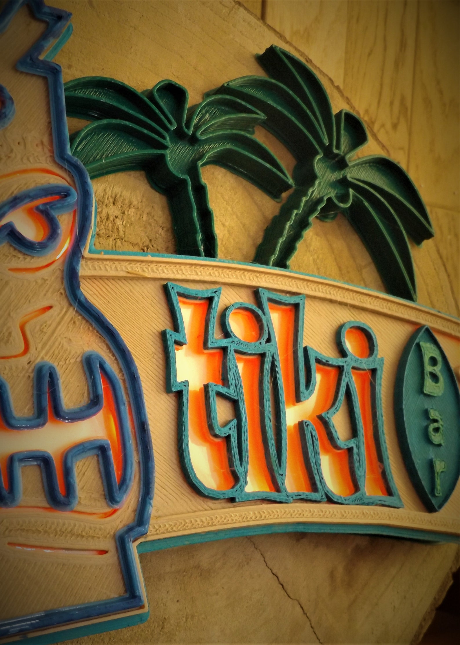 Tiki Bar Illuminated Advertising Sign Wall Decoration From - Etsy