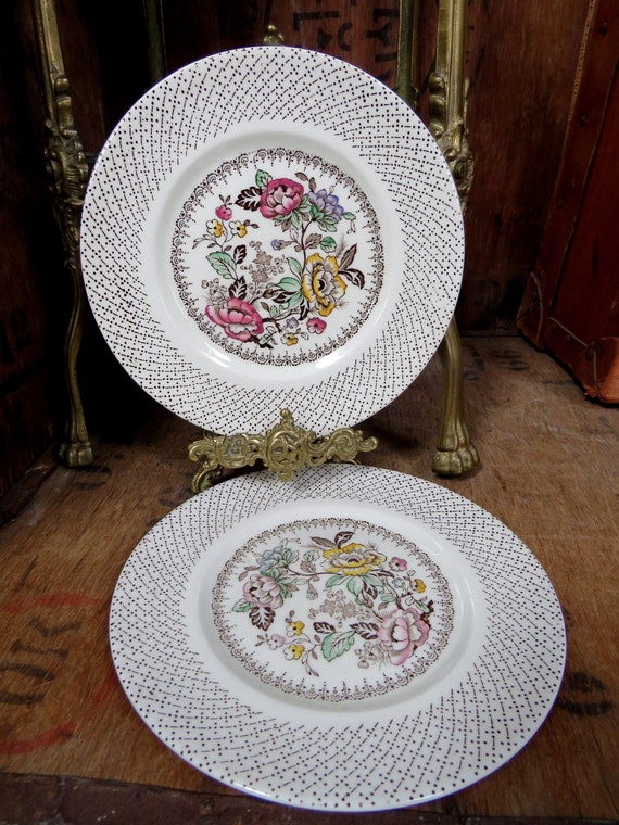 Myott Swing Time Plates Myott Son Hanley Floral Plates Tea | Etsy