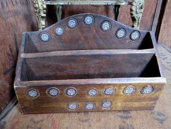 Carved Letter Rack Wood Letter Rack Vintage Letter Rack - Etsy
