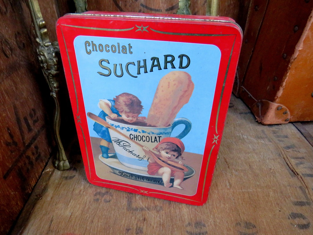 Vintage Suchard Tin, French Vintage, Suchard Chocolate, French Decor ...