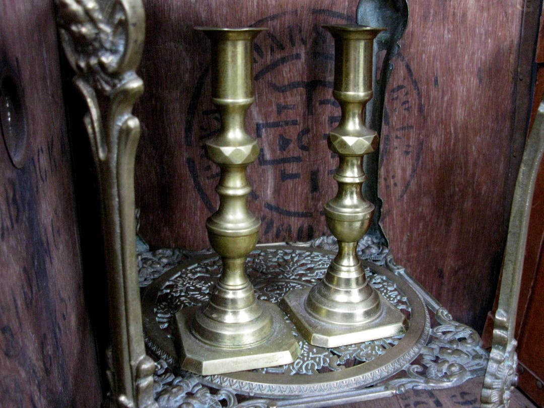 Peerage Brass Candlesticks, Vintage Brass Candlesticks, Candlestick ...