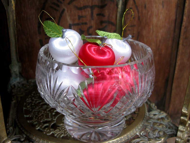 Apple Decorations Red Apples Christmas Baubles Vintage | Etsy