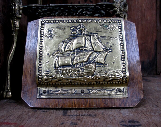 Brass Letter Rack, Wood Letter Rack, Vintage Letter Rack ...