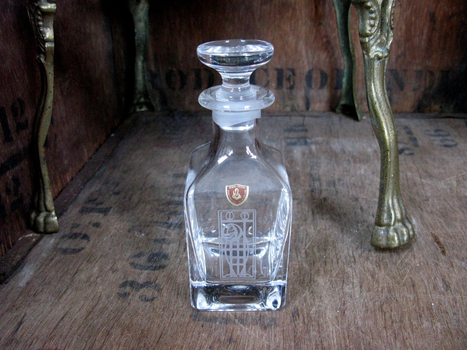 Crystal Decanter Burns Crystal Made in Scotland Miniature | Etsy